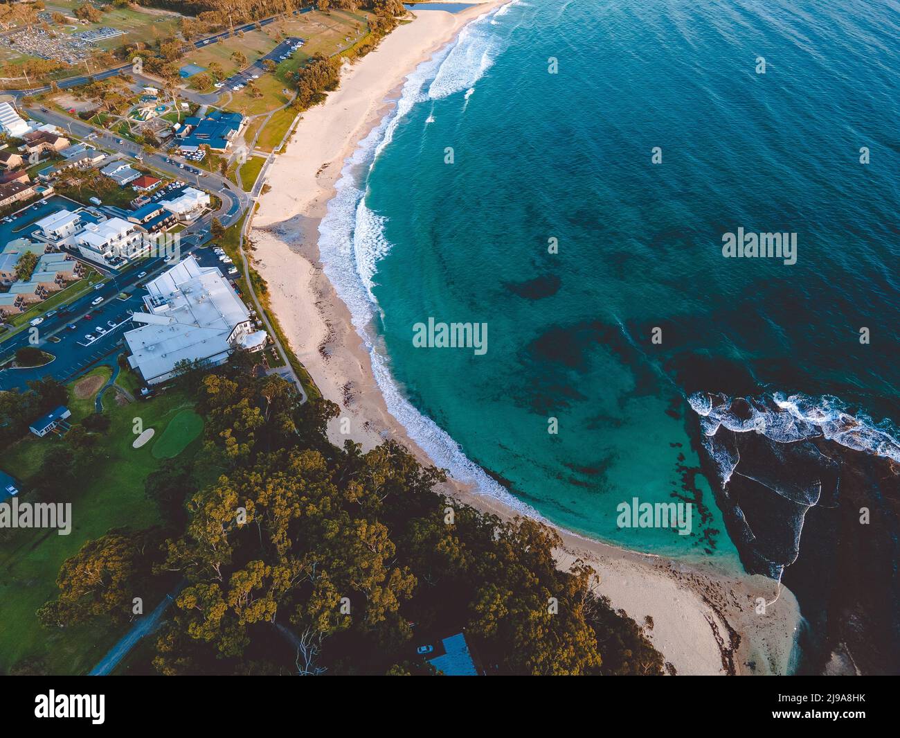 Aerial view of Mollymook Beach, Shoalhaven, NSW, Australia Stock Photo ...