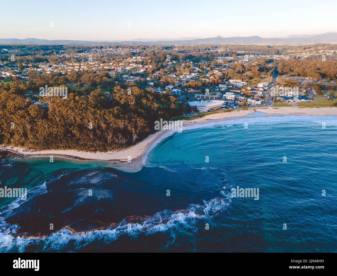 Aerial view of Mollymook Beach, Shoalhaven, NSW, Australia Stock Photo ...