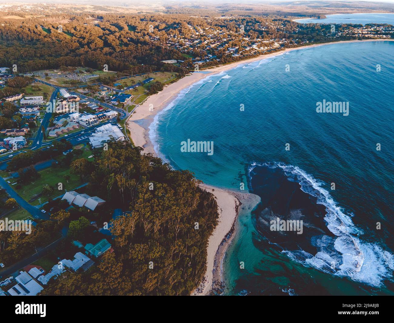 Aerial view of Mollymook Beach, Shoalhaven, NSW, Australia Stock Photo ...
