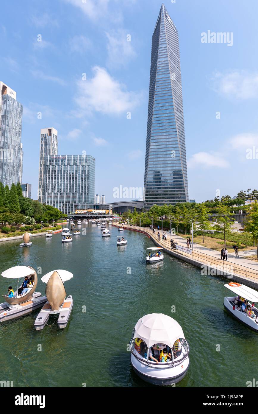 Songdo Central Park in the Songdo district of Incheon, South Korea on ...