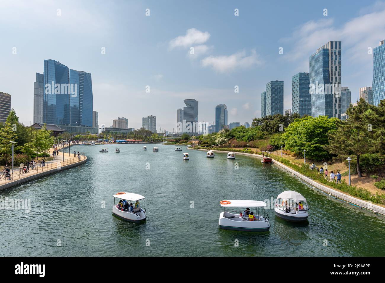 Songdo Central Park in the Songdo district of Incheon, South Korea on ...
