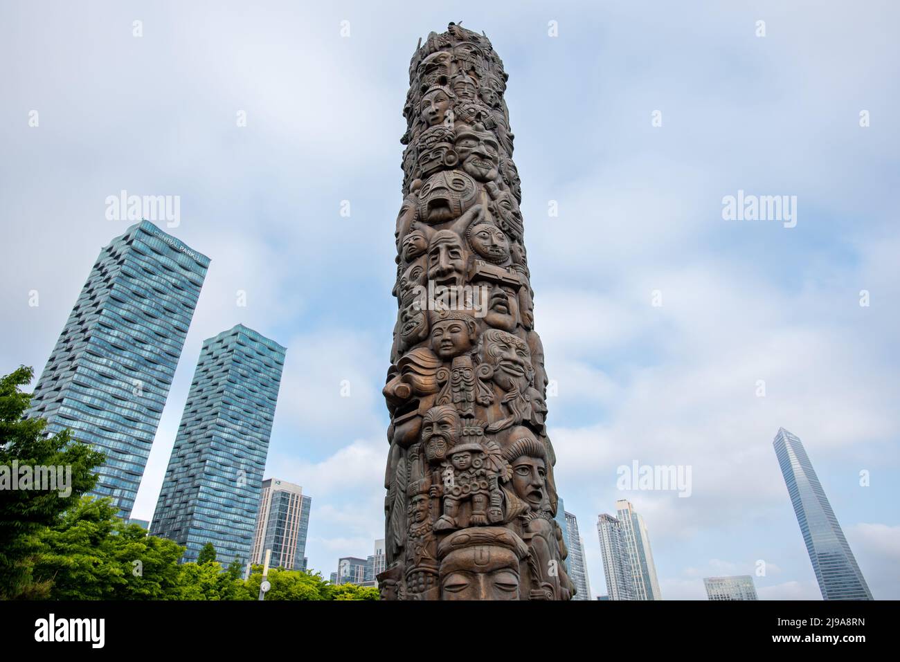 Songdo Central Park in the Songdo district of Incheon, South Korea on ...
