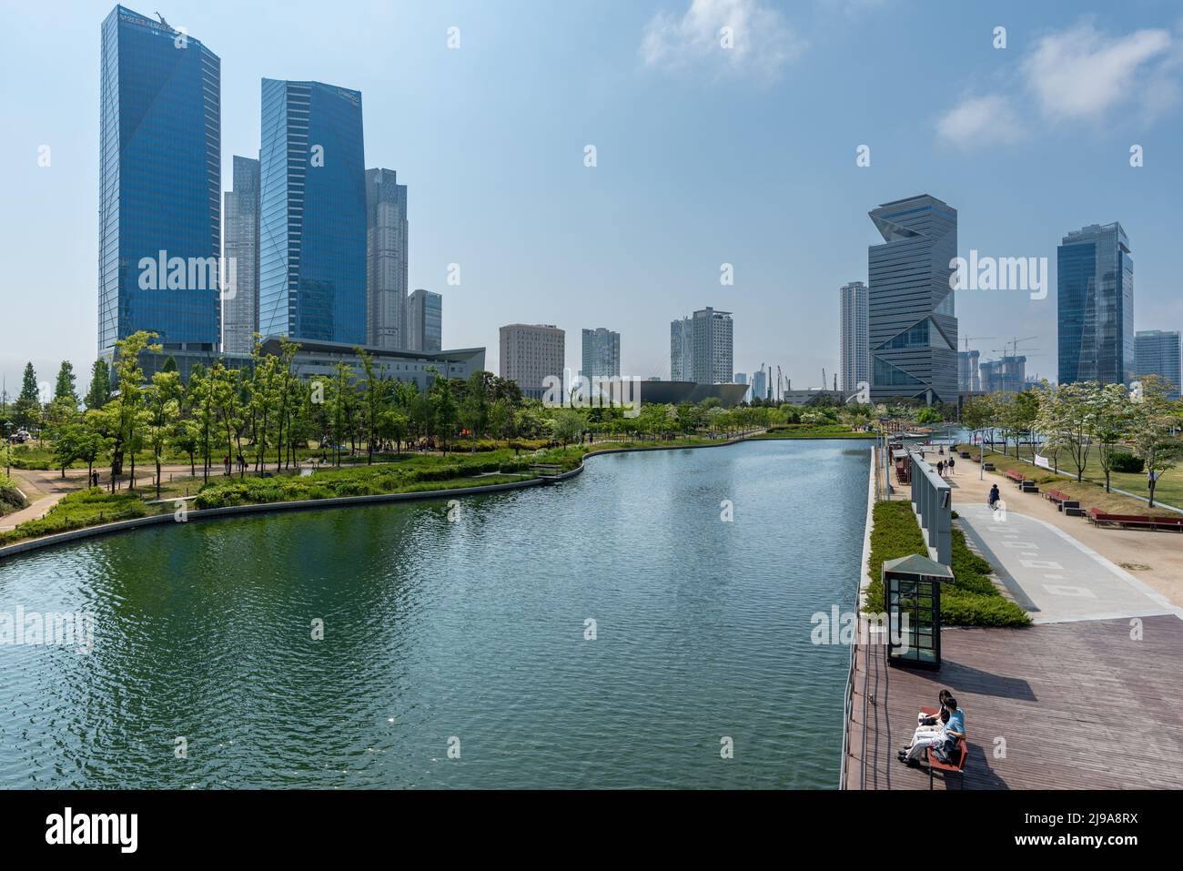 Songdo Central Park in the Songdo district of Incheon, South Korea on ...