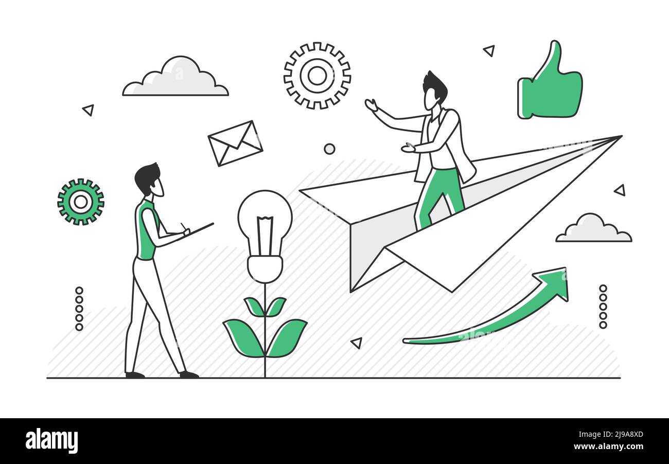 Effective communication and ideas sharing. Messages exchanging and ...