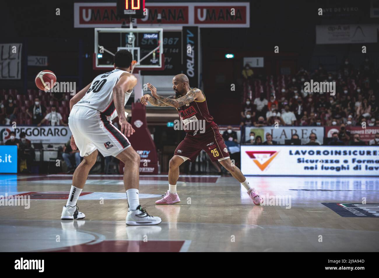 Venice, Italy. 21st May, 2022. Jordan Theodore (Umana Reyer Venezia ...