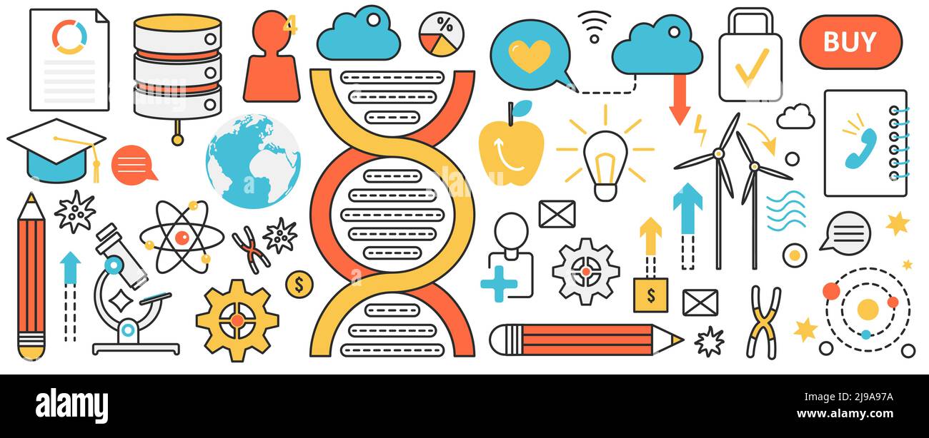 Abstract science technology, industry and online business. Creative ...