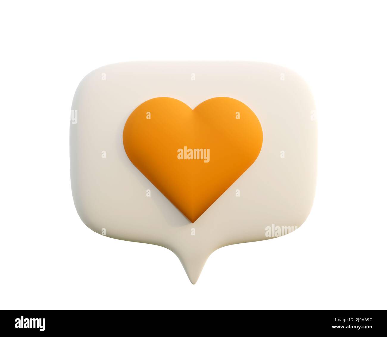 3d like symbol in message buble. Social media icon concept. Realistic ...