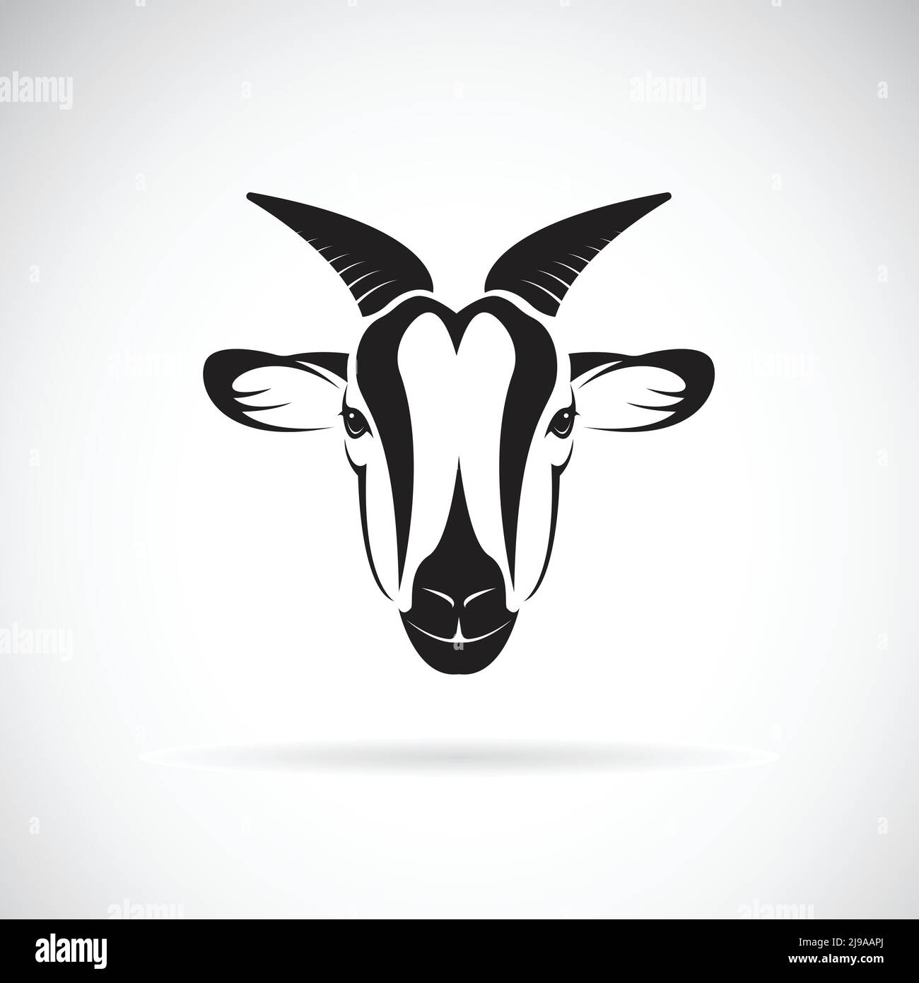 Vector of goat head design on white background. Wild Animals. Easy ...