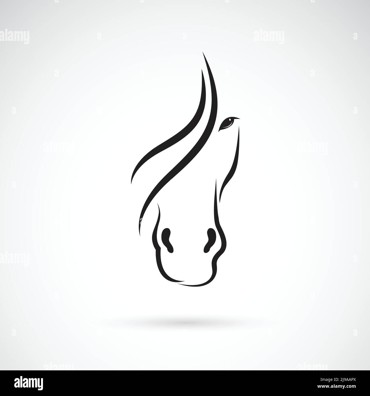 Vector of a horse face design on white background. Easy editable ...