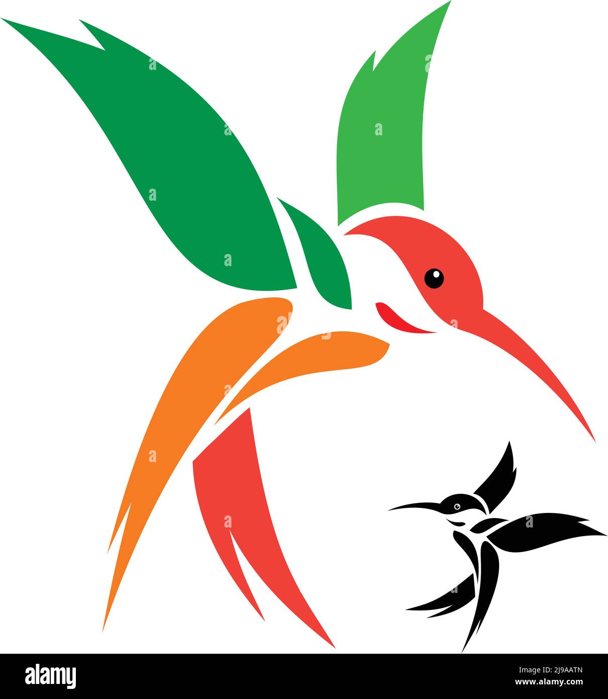 Hummingbird. Easy editable layered vector illustration Stock Vector ...