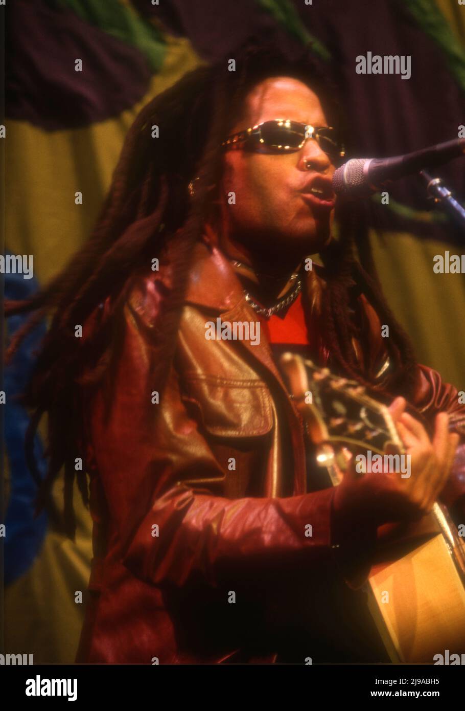 Boston, Massachusetts, USA 1st June 1996 Singer Lenny Kravitz performs ...