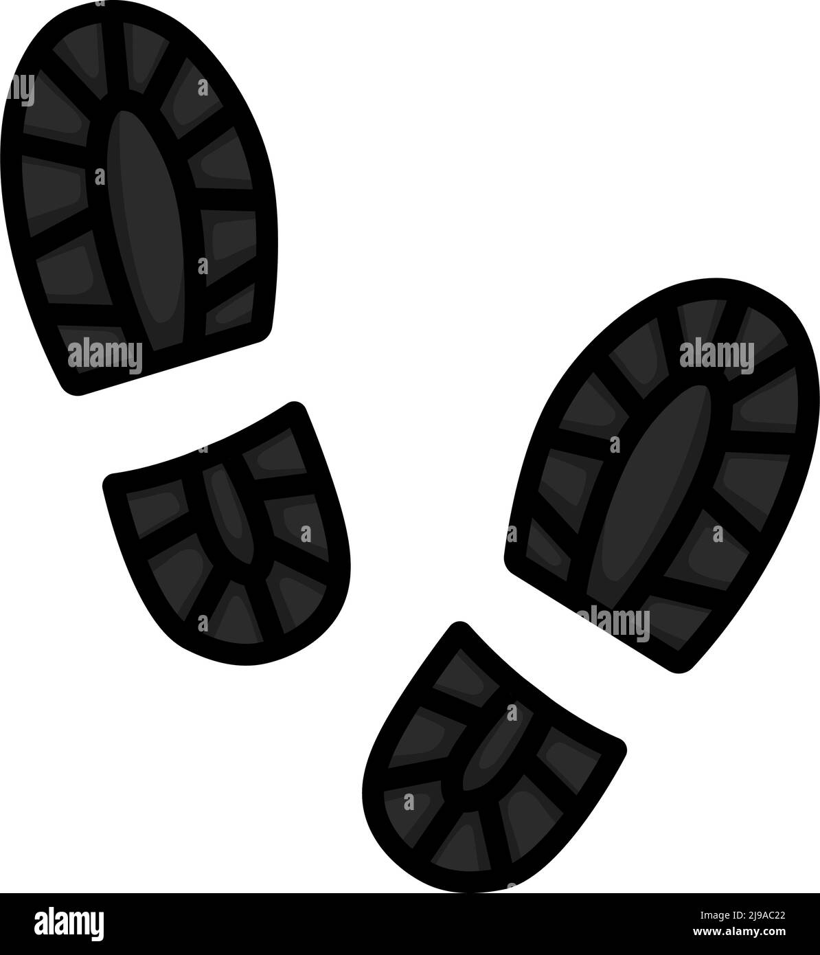 Boot Print Icon. Editable Bold Outline With Color Fill Design. Vector ...