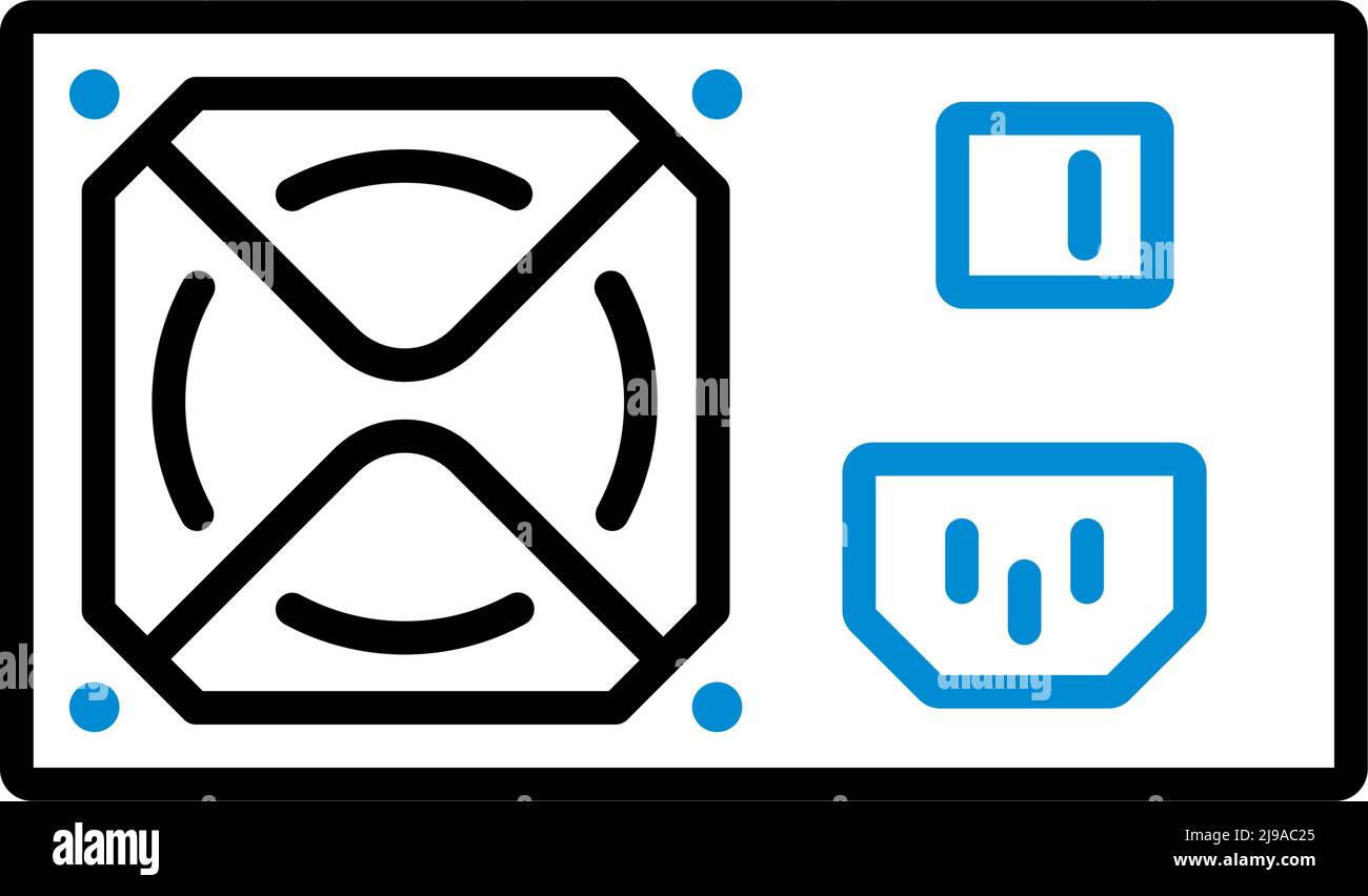 Power Unit Icon. Editable Bold Outline With Color Fill Design. Vector ...