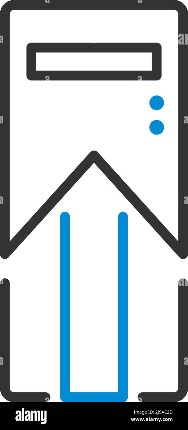 System Unit Icon. Editable Bold Outline With Color Fill Design. Vector ...