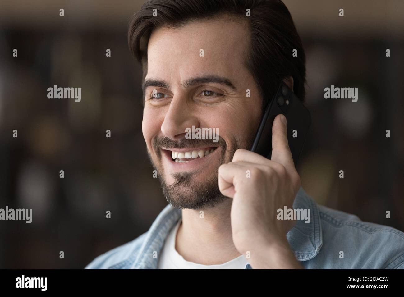 Happy receive phone call me hi-res stock photography and images - Alamy