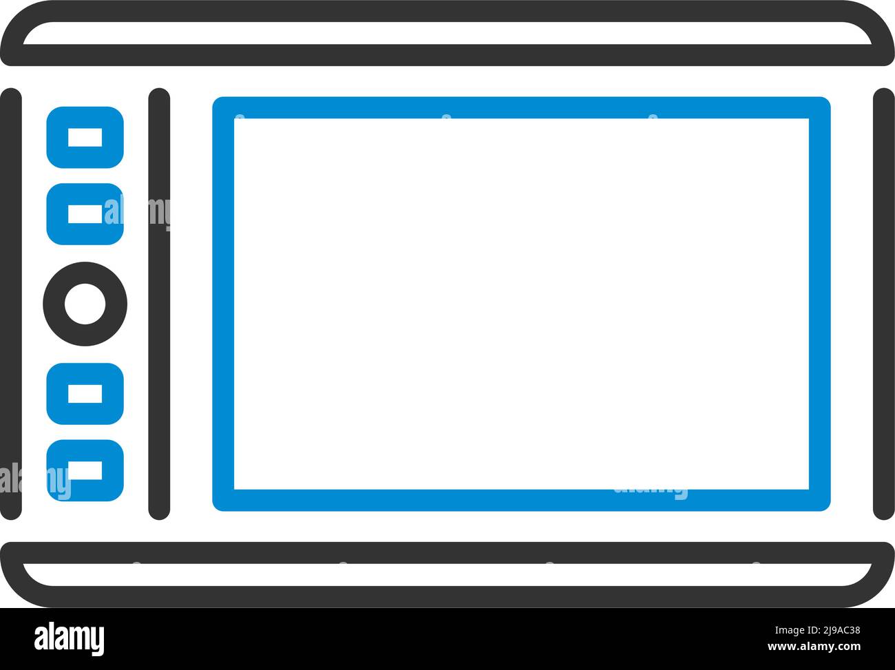 Graphic Tablet Icon. Editable Bold Outline With Color Fill Design. Vector Illustration Stock ...