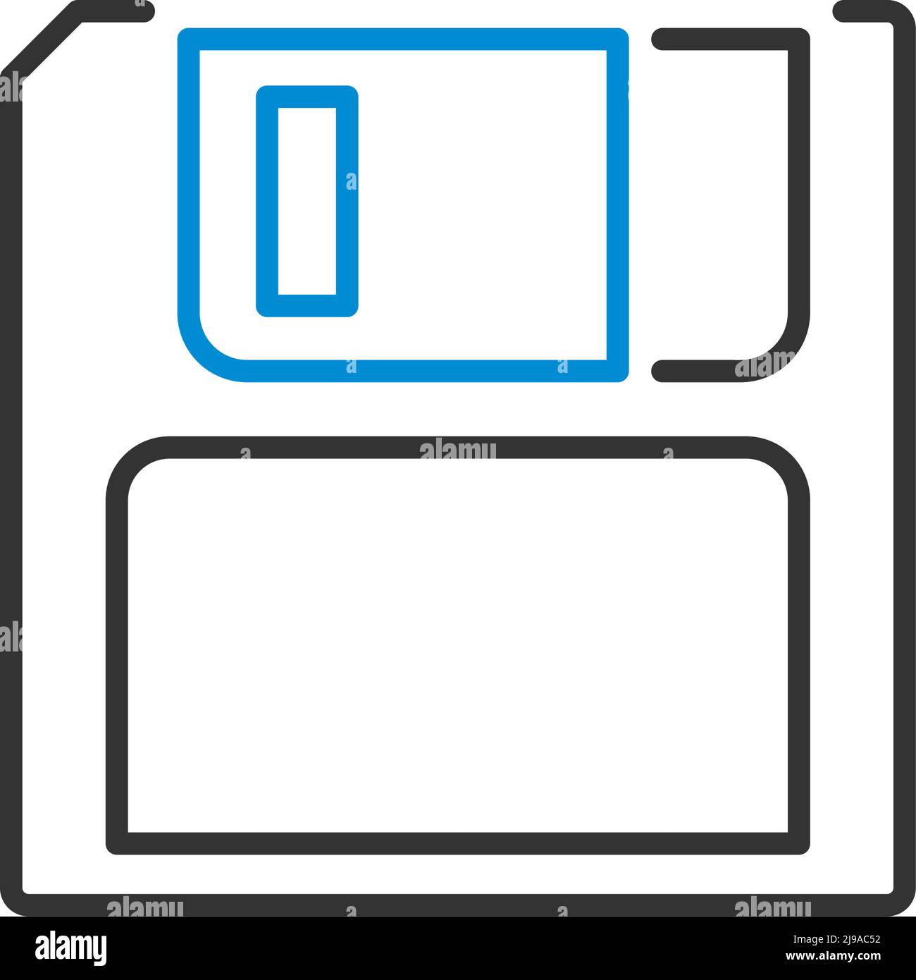 Floppy Icon. Editable Bold Outline With Color Fill Design. Vector ...