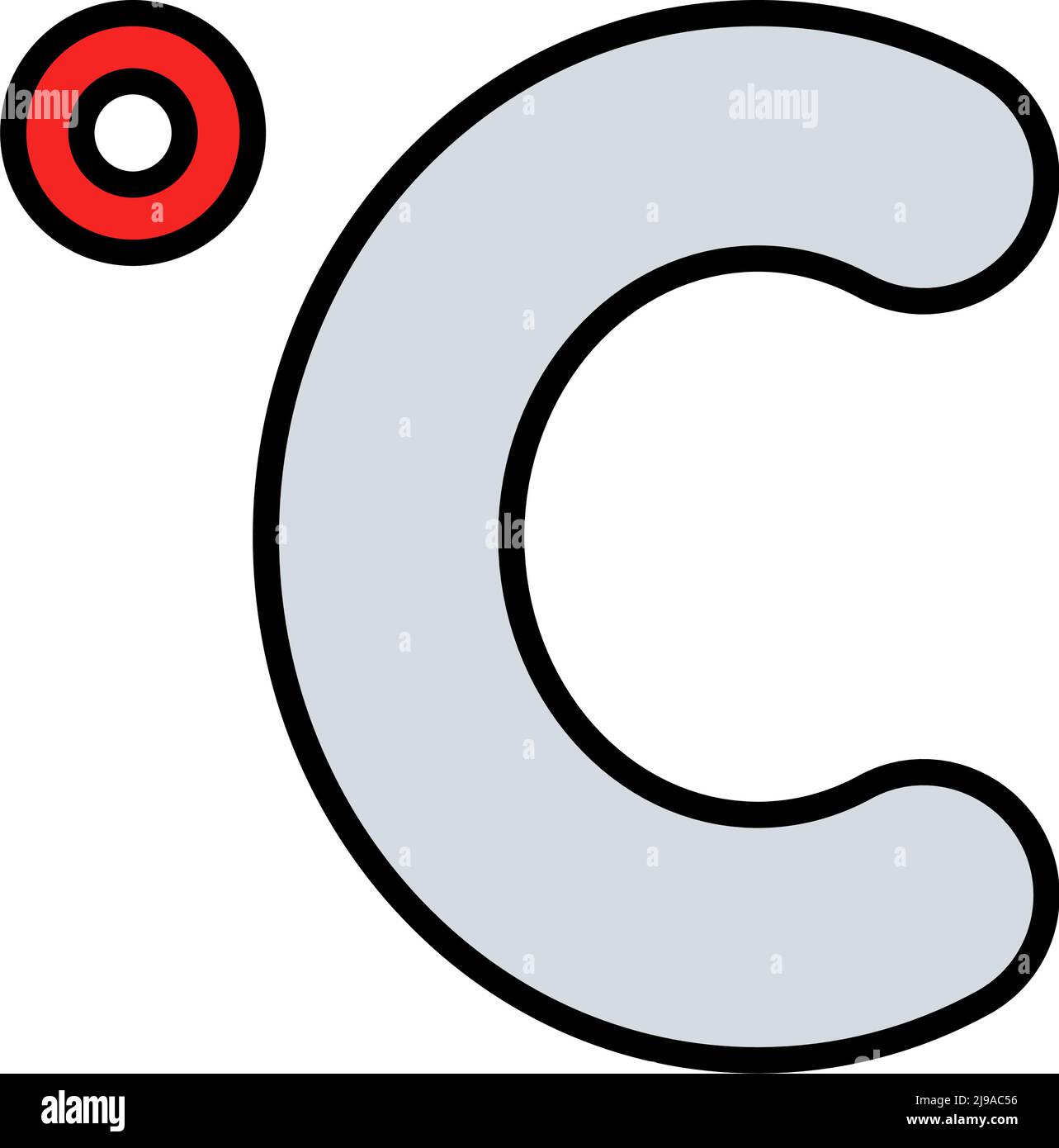 Celsius Degree Icon. Editable Bold Outline With Color Fill Design ...