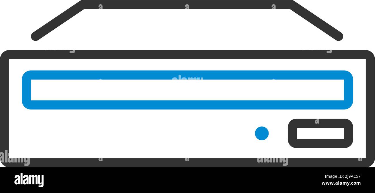 CD-ROM Icon. Editable Bold Outline With Color Fill Design. Vector ...