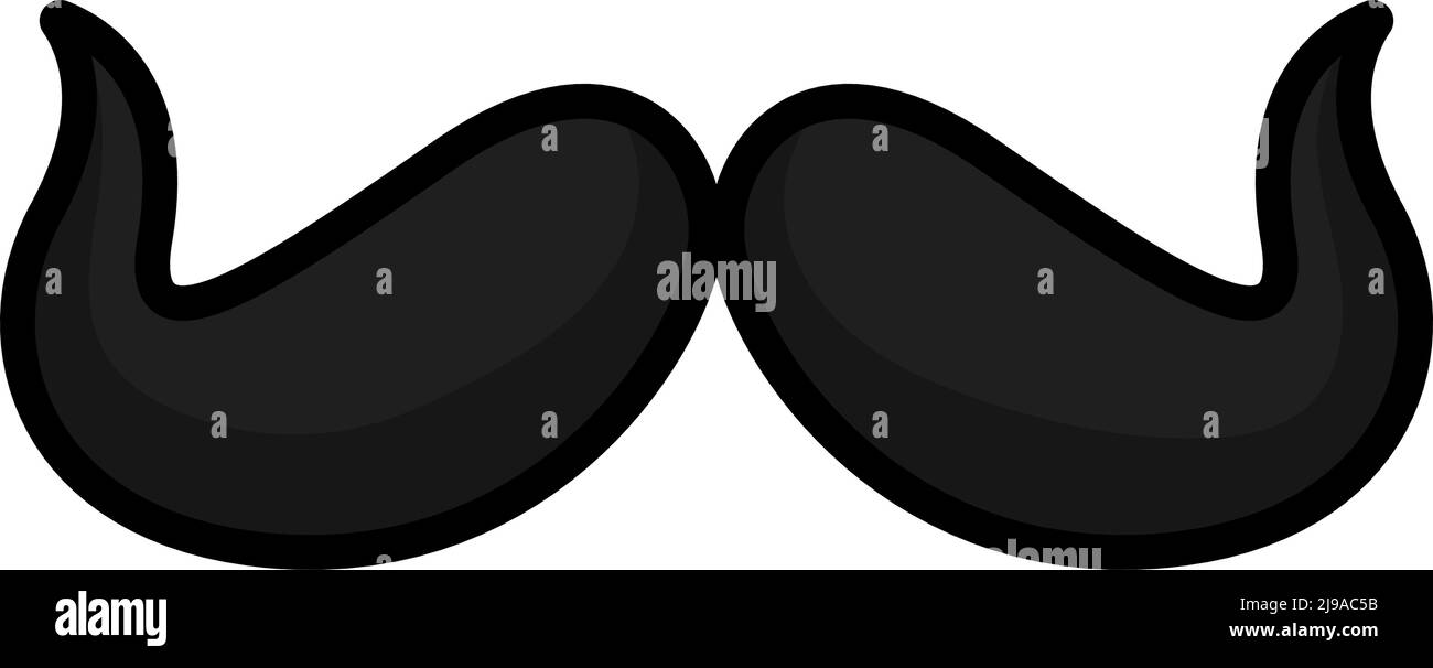 Poirot Mustache Icon. Editable Bold Outline With Color Fill Design ...