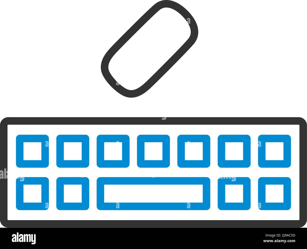 Keyboard Icon Editable Bold Outline With Color Fill Design Vector