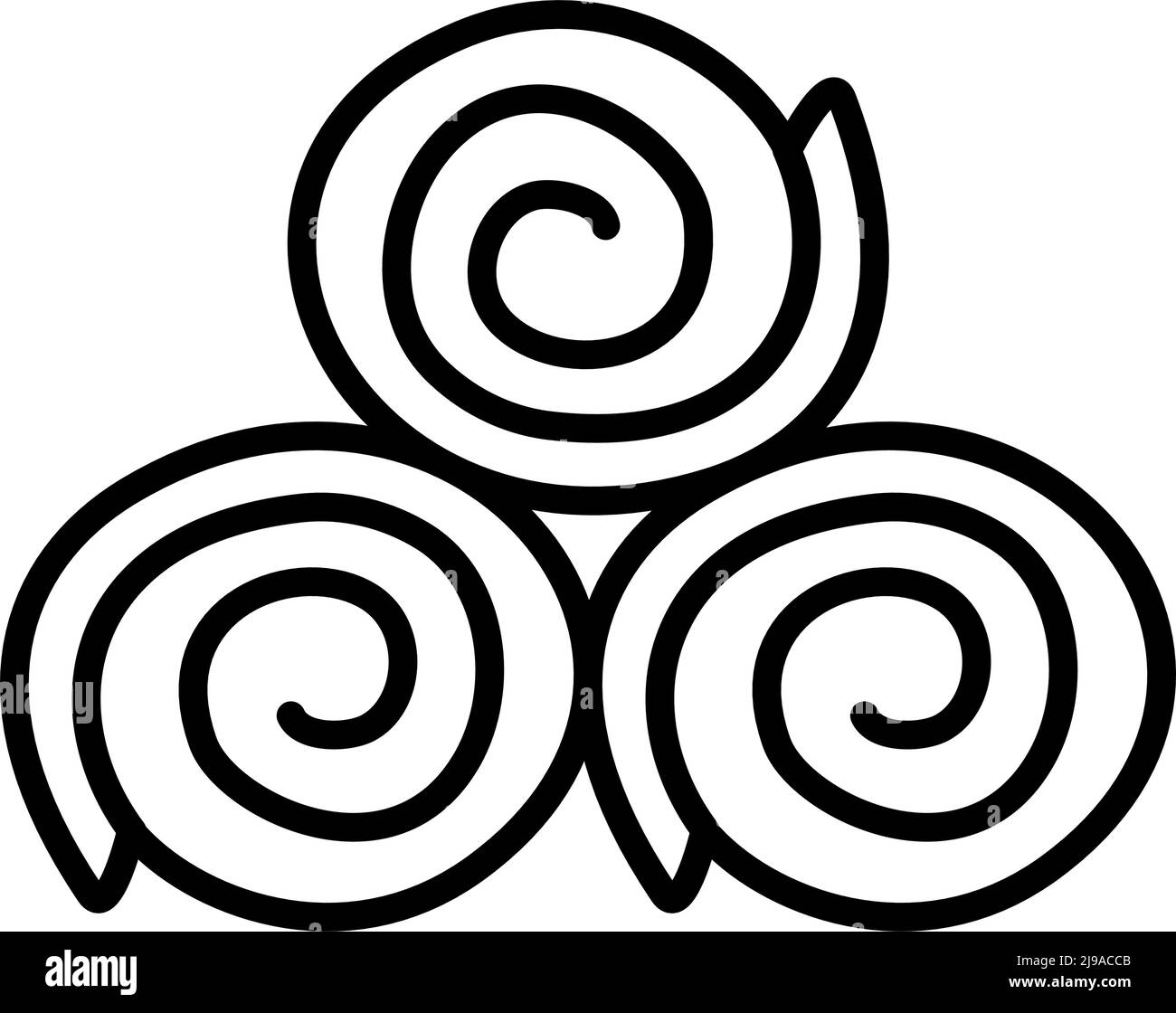 Towel Rolls Icon. Bold outline design with editable stroke width ...