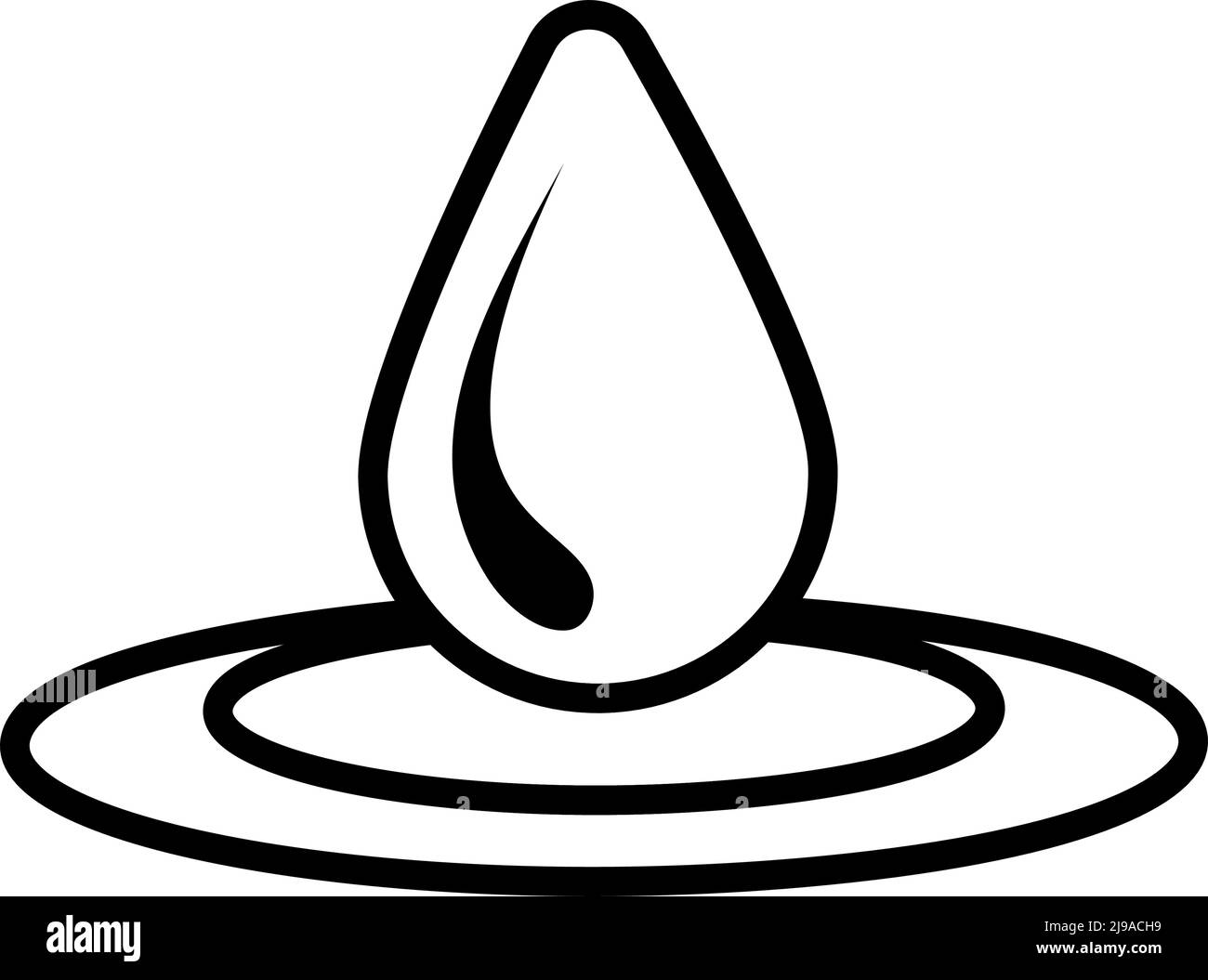 Water Drop Icon. Bold outline design with editable stroke width. Vector ...