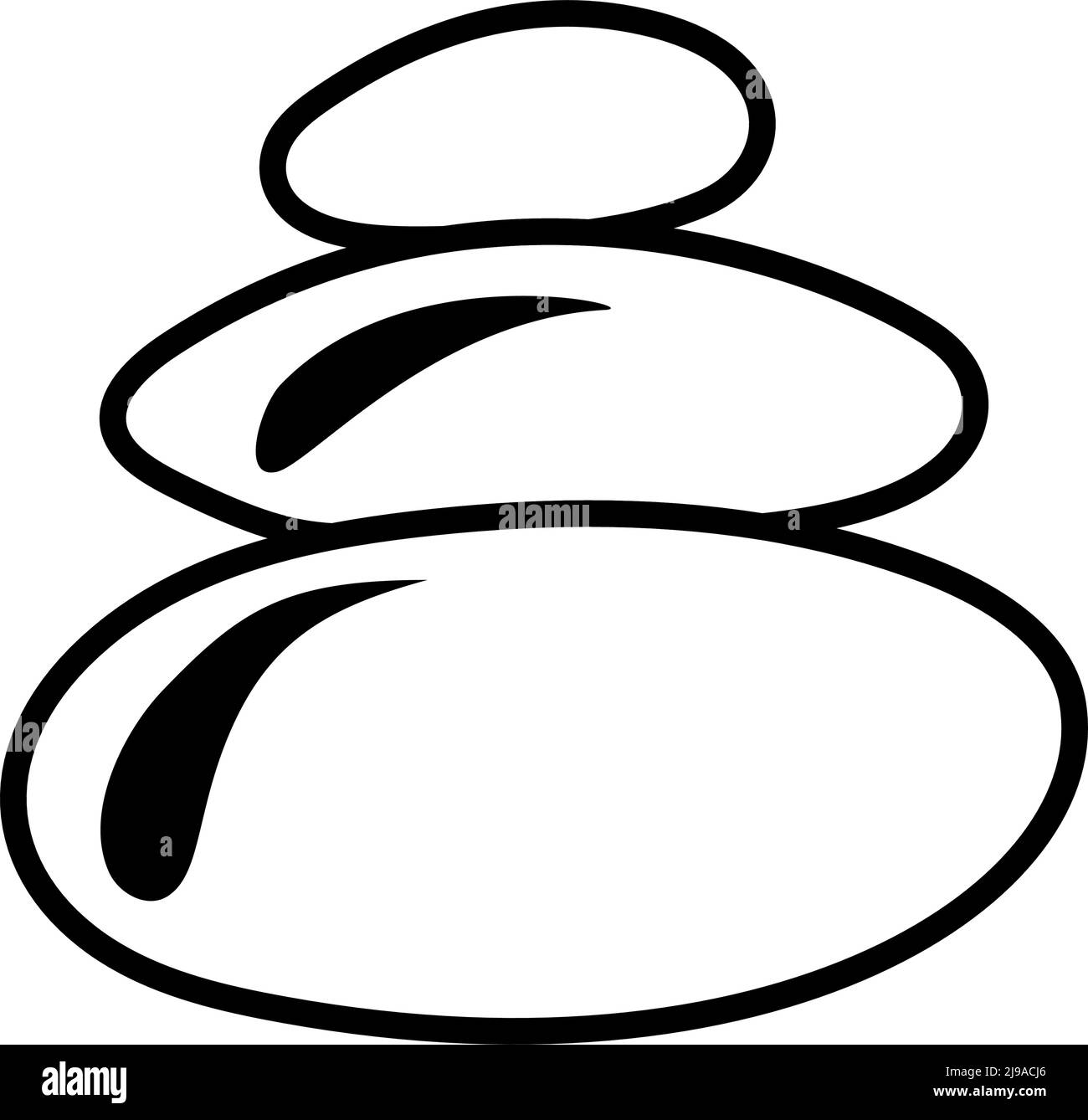 Spa Stones Icon. Bold outline design with editable stroke width. Vector ...