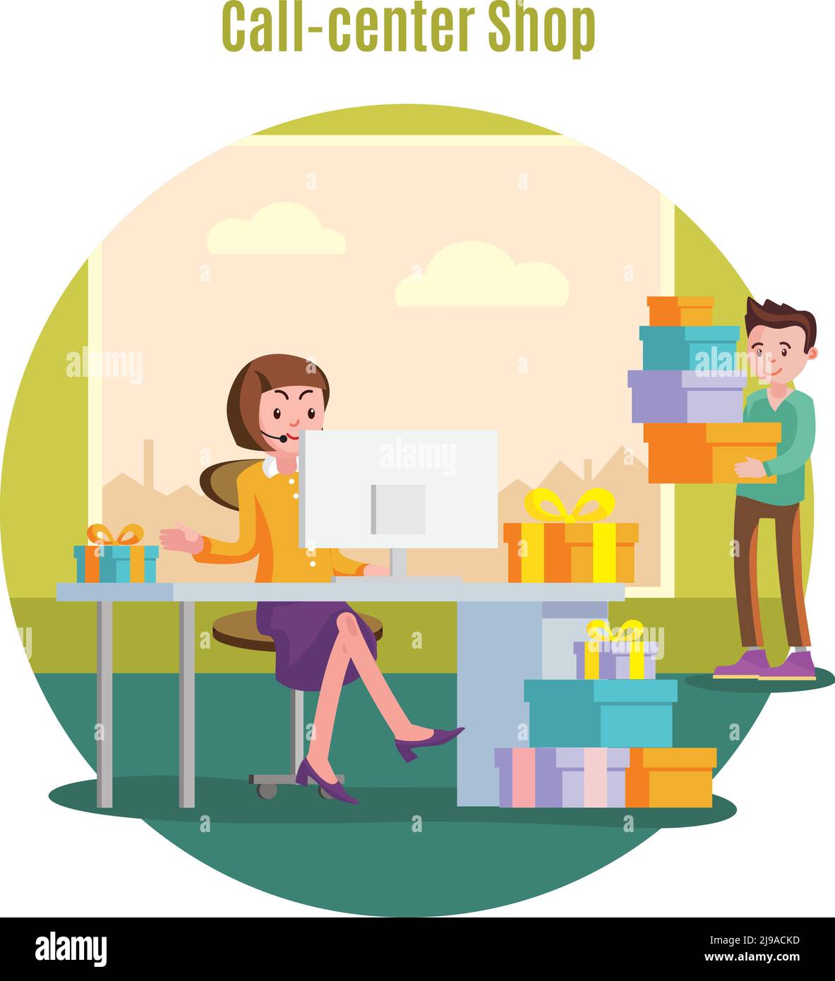 Taking orders Stock Vector Images - Alamy