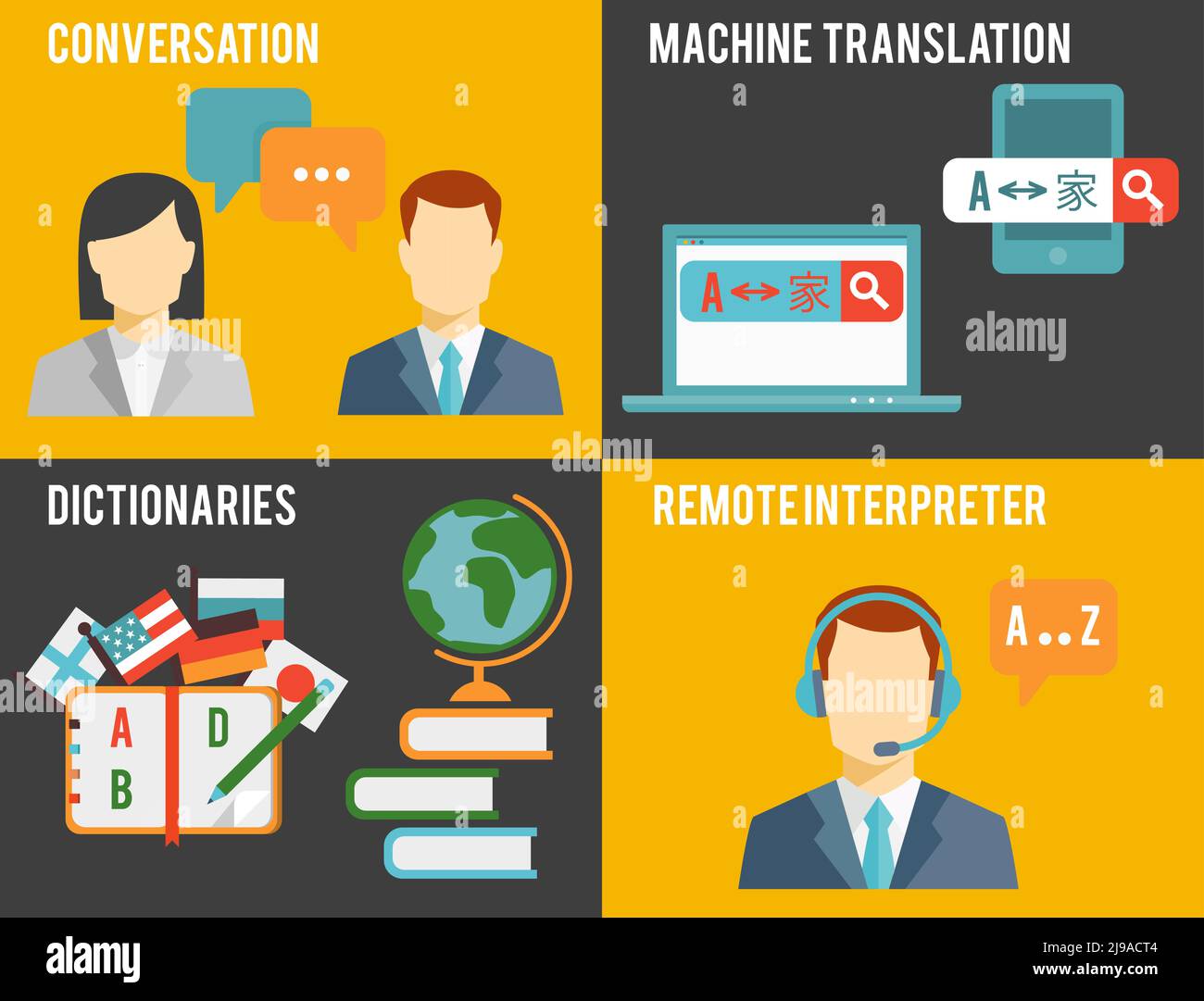 Simple Colored Graphic Design of Foreign Language Translation Concept ...