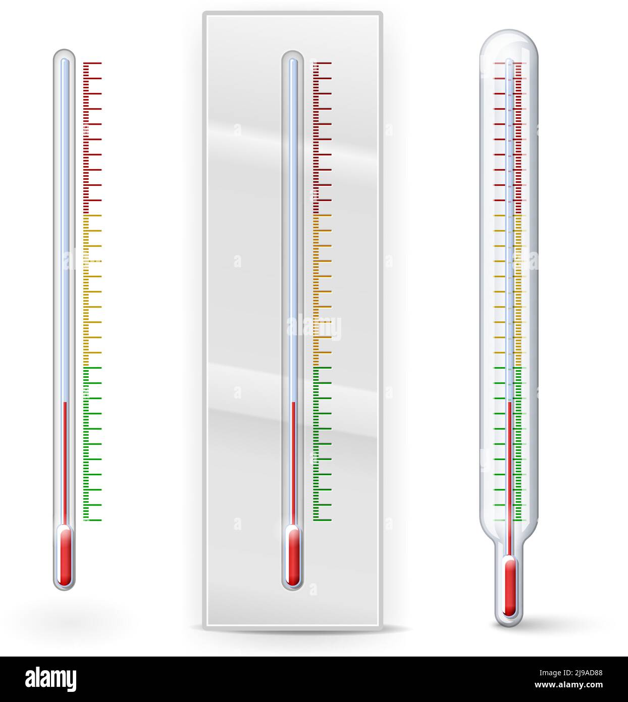 Thermometer with scale divisions isolated on white. Vector Illustration ...