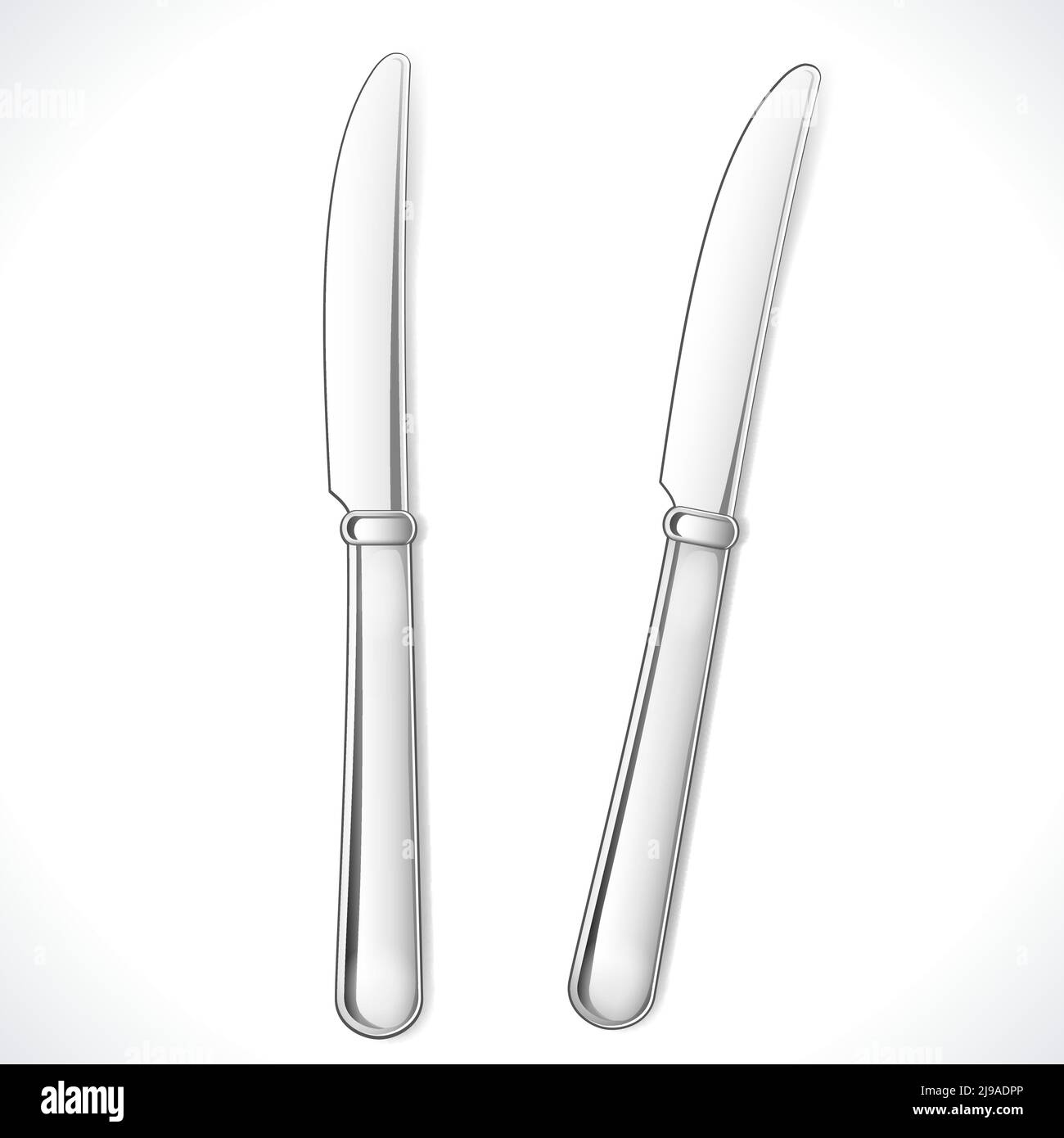 Table Knife isolated on white. Vector Illustration. EPS10 opacity Stock ...