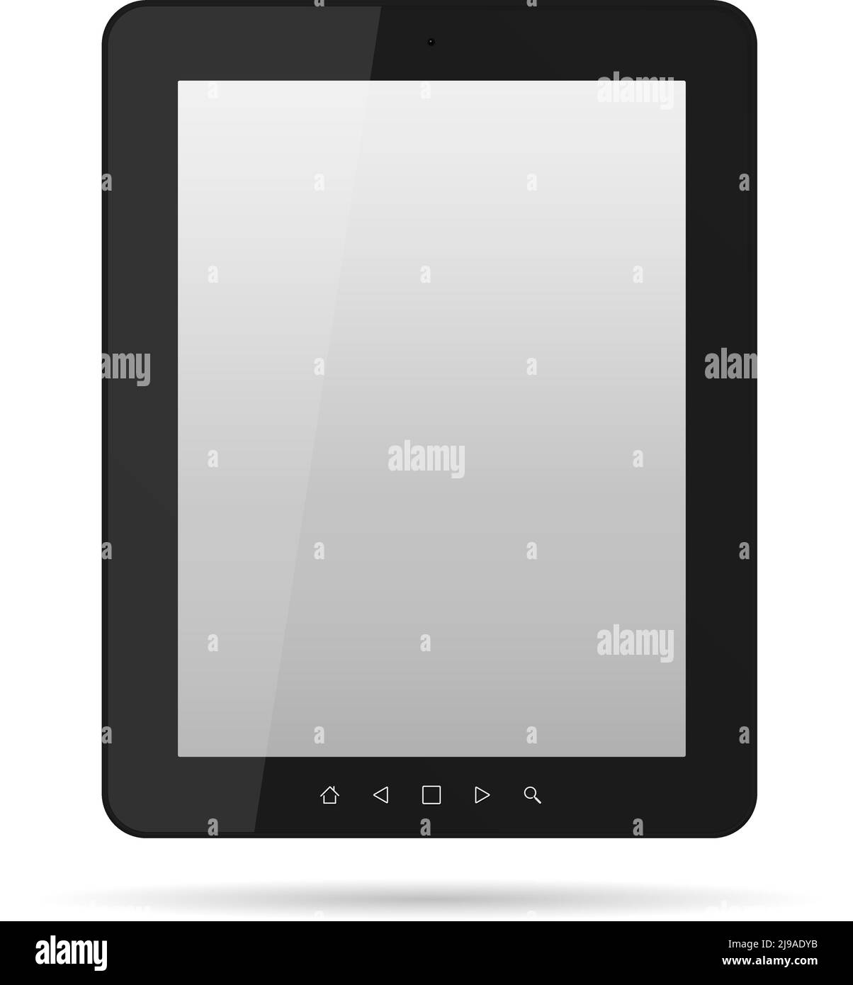 Tablet computer. Black frame vector tablet PC isolated on white. EPS10 ...