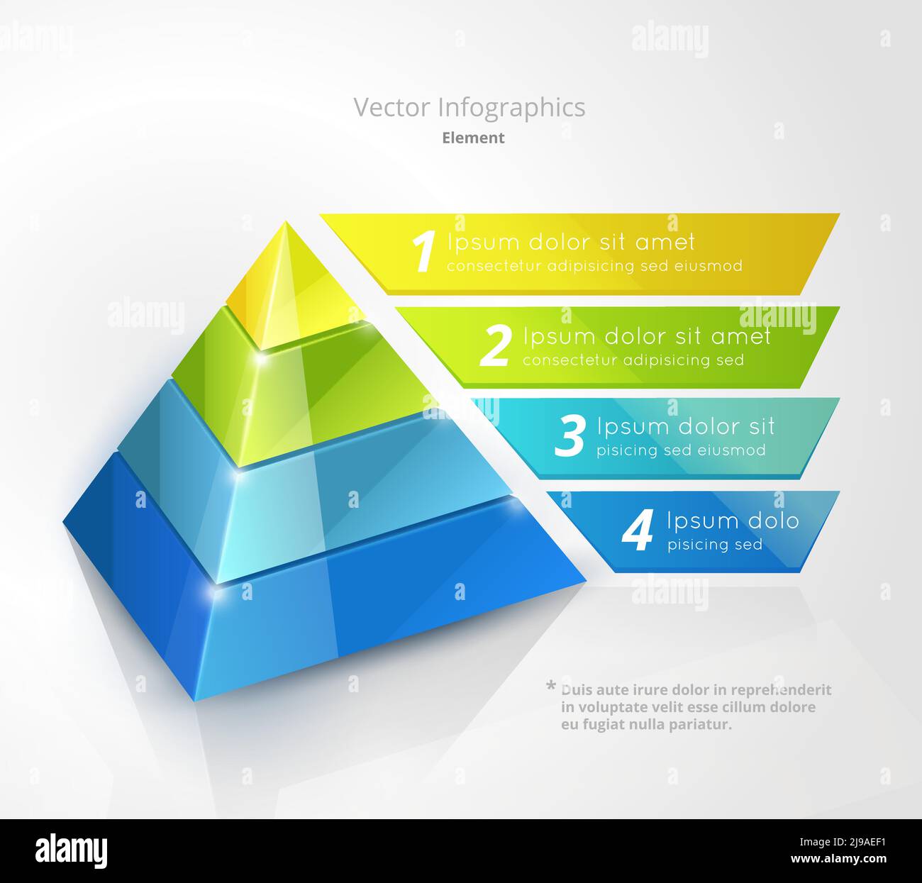 pyramid infographic design template, vector eps10 illustration Stock ...