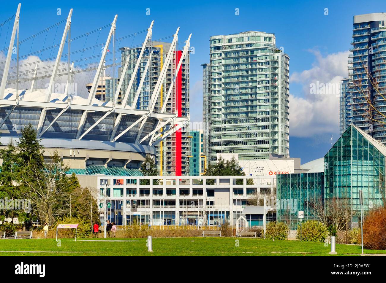BC Place stadium and condominium towers of Vancouver Stock Photo - Alamy
