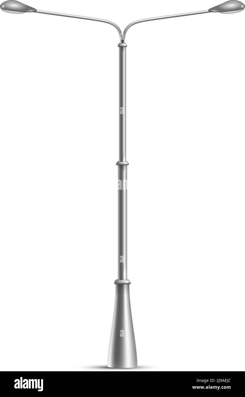 Electricity Street Lamp isolated on white. Vector Illustration Stock ...