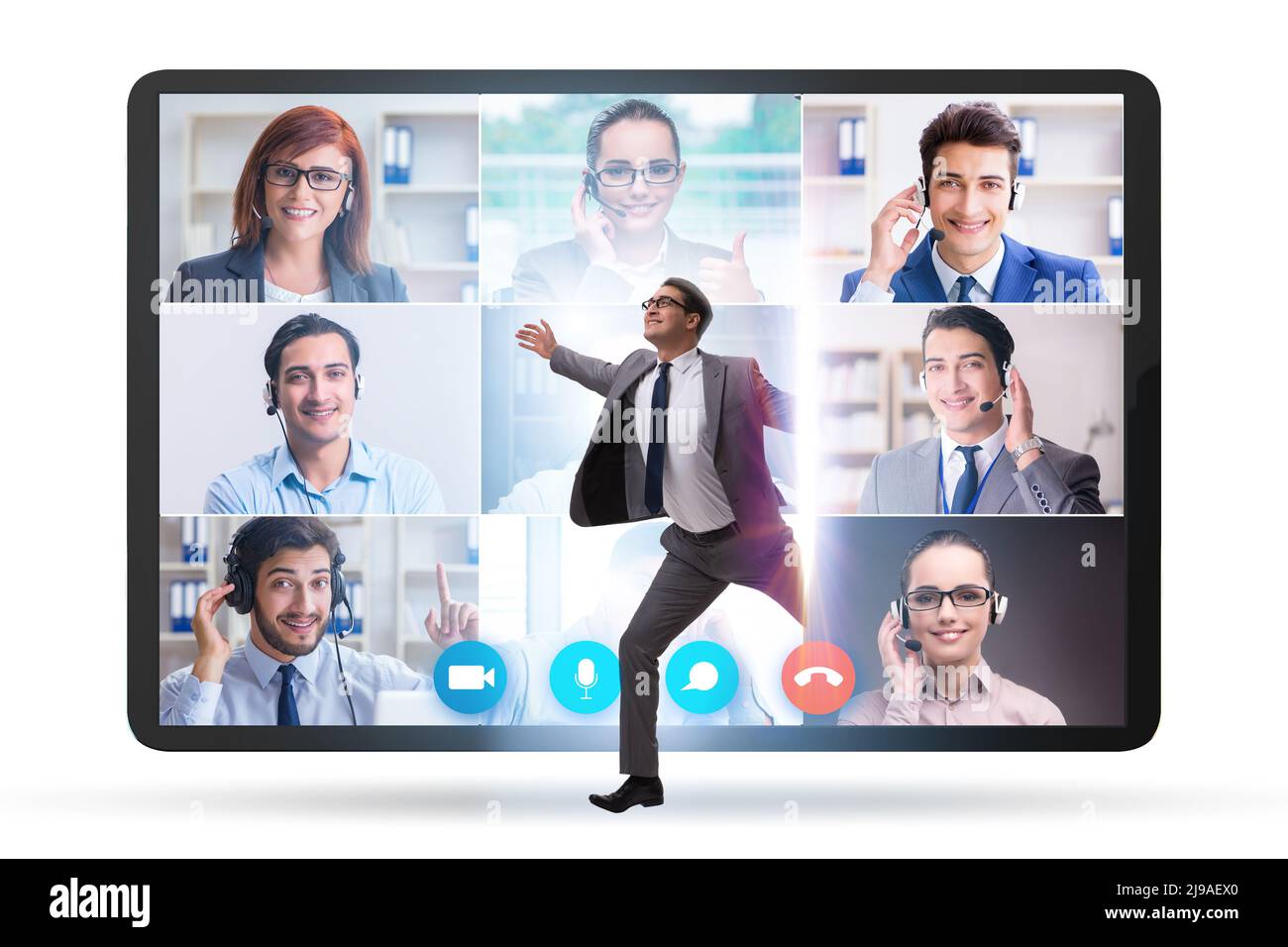 Business people meeting online offline Cut Out Stock Images & Pictures ...