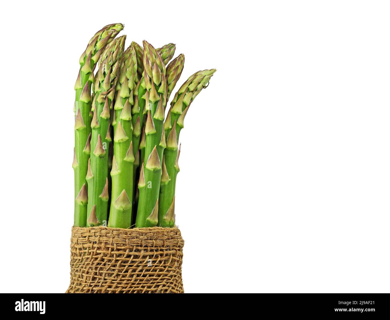 green asparagus bunch isolated on white background Stock Photo - Alamy