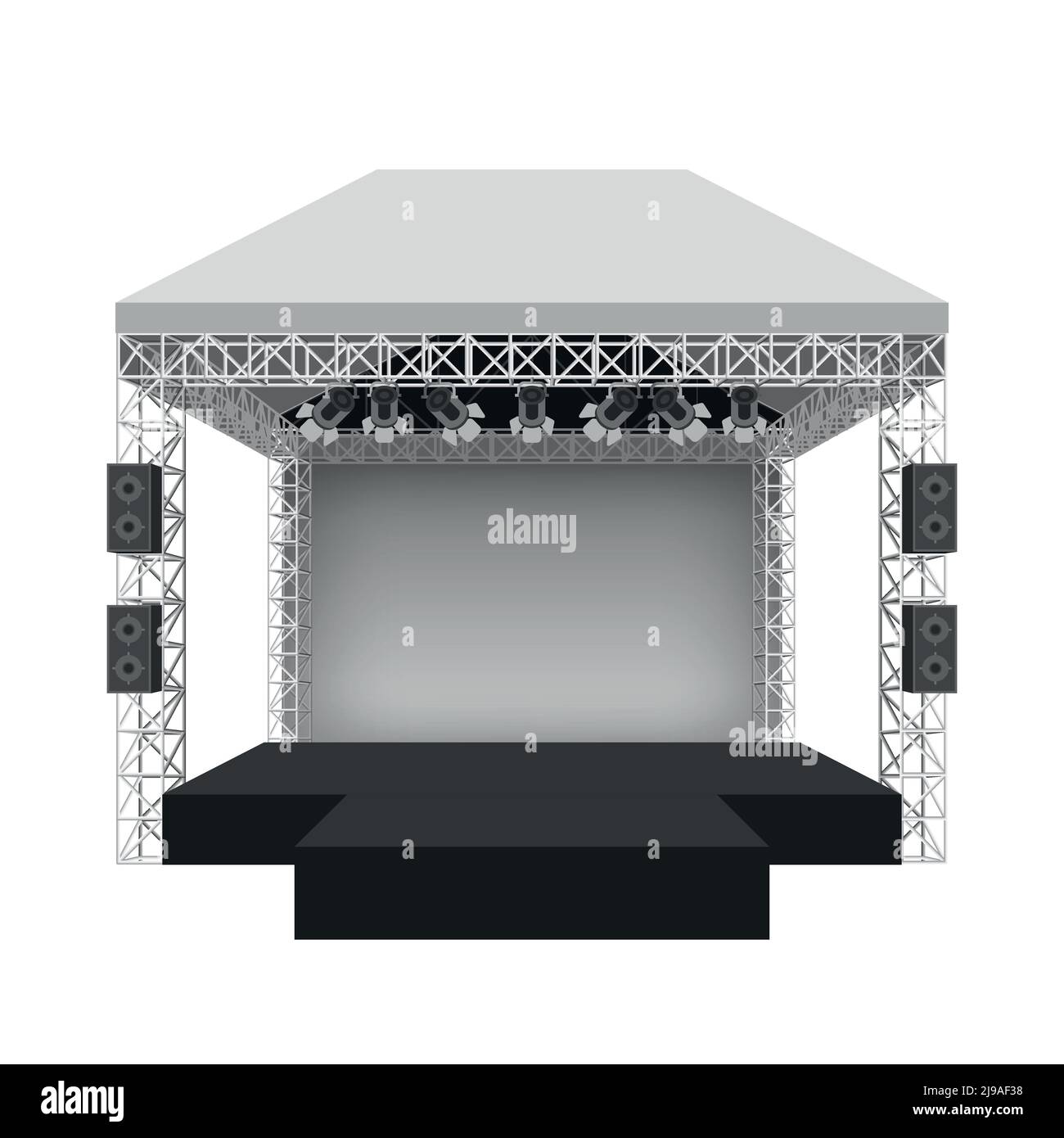 Podium concert stage. Performance show entertainment, scene and event ...