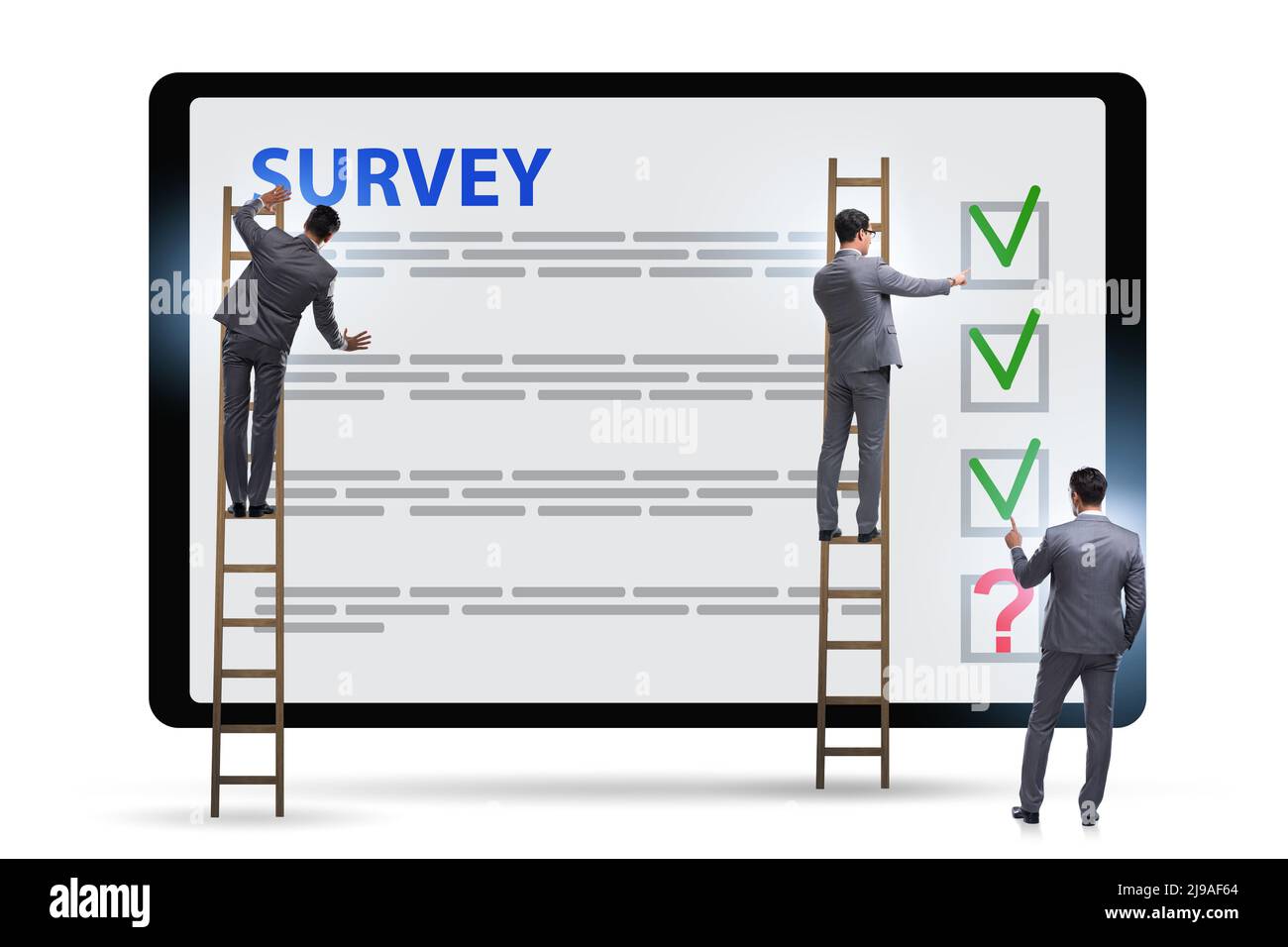 Survey questionnaire with the tick boxes Stock Photo - Alamy