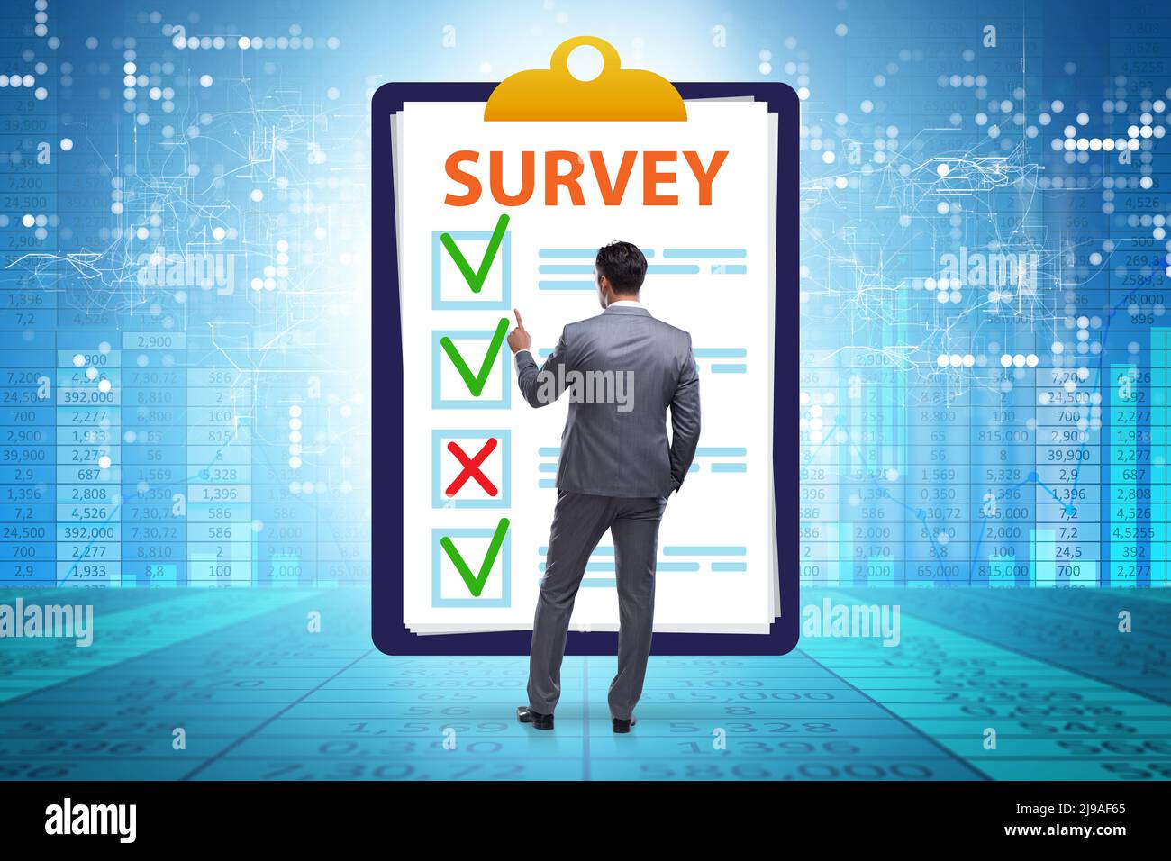 Survey questionnaire with the tick boxes Stock Photo - Alamy