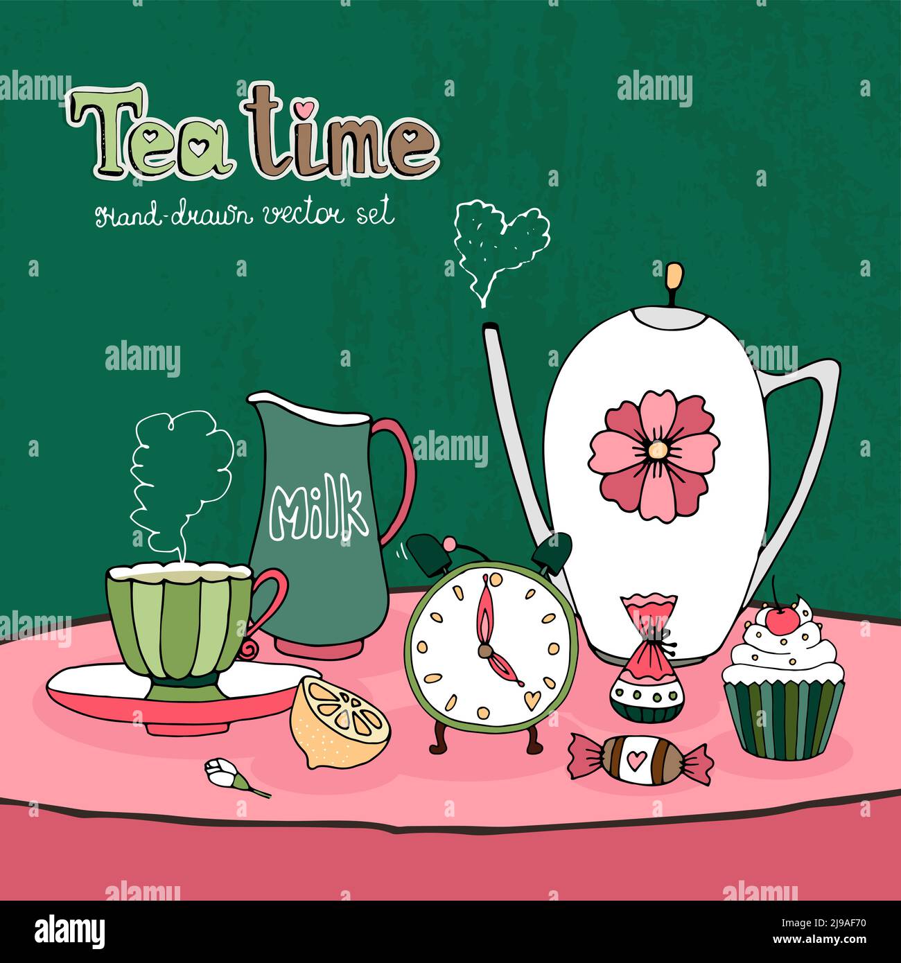 Formal afternoon tea Stock Vector Images - Alamy