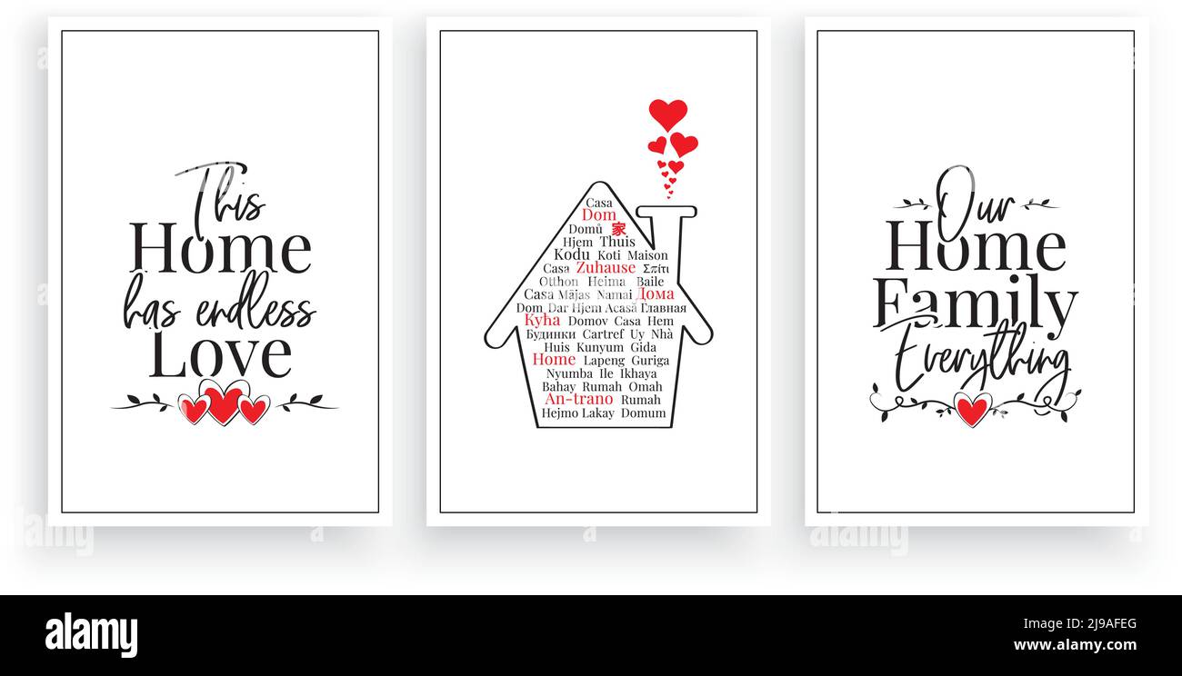This home has endless love Stock Vector Images - Alamy