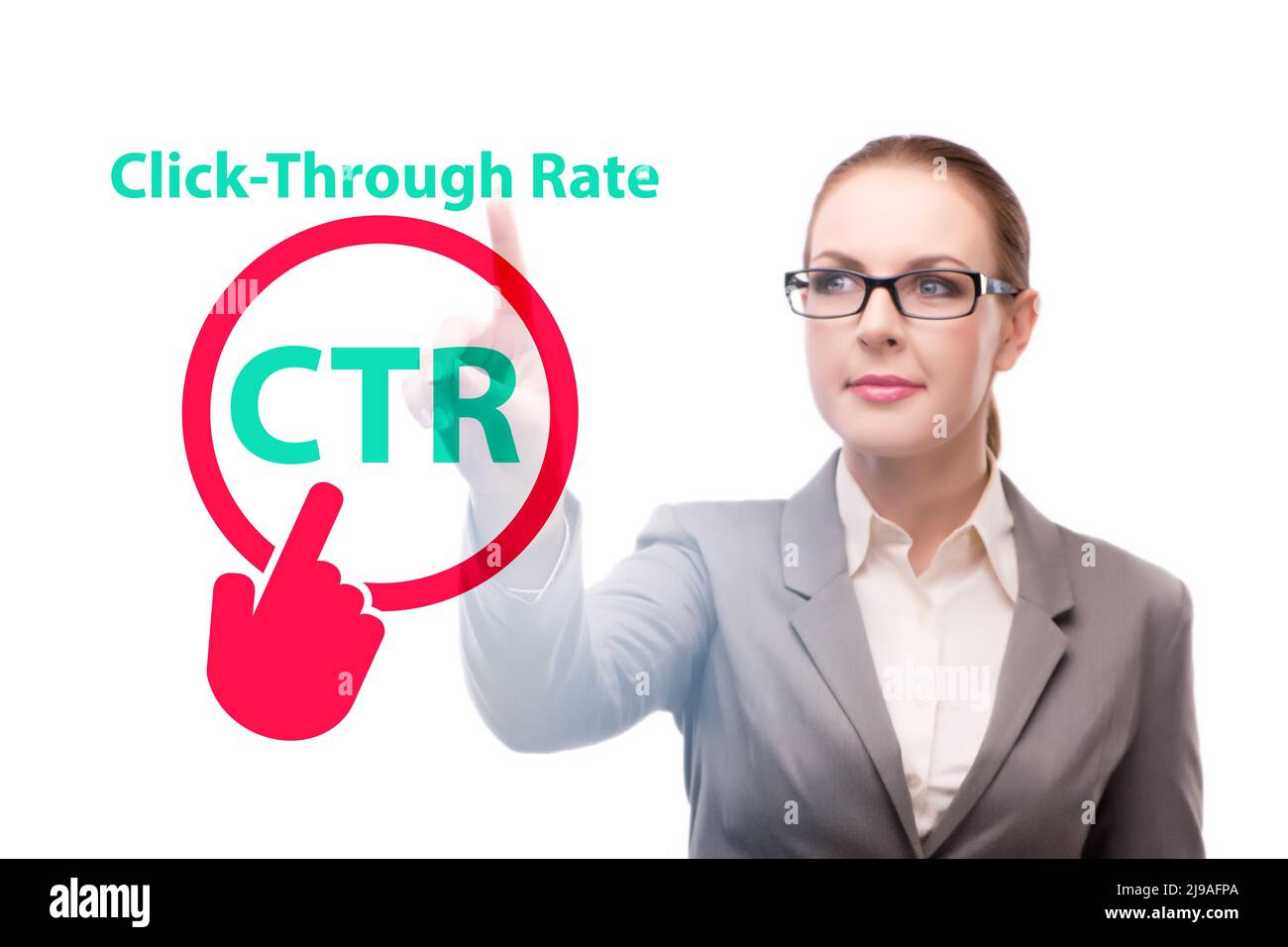 CTR click through rate concept with the business people Stock Photo - Alamy