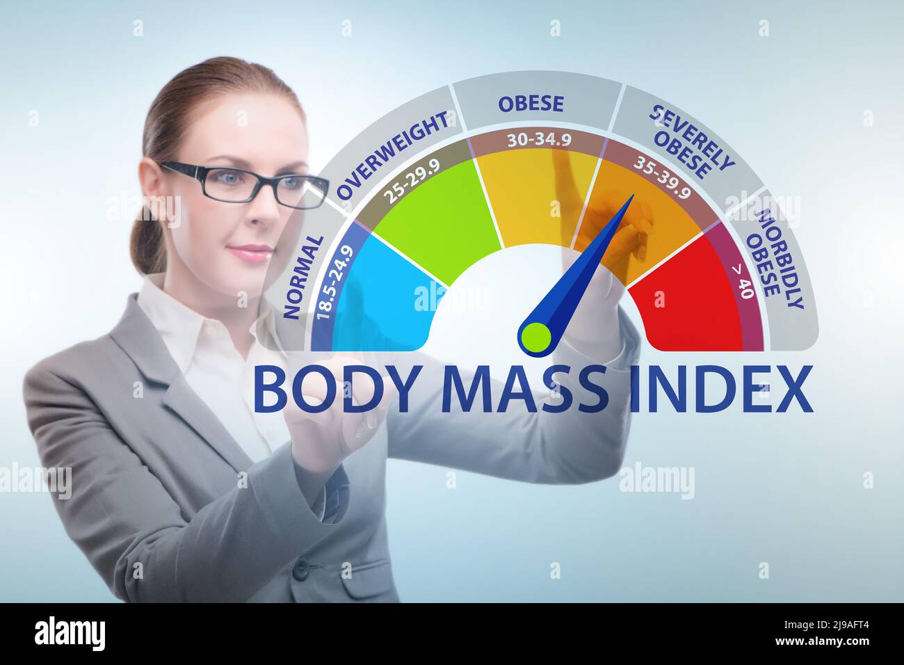Concept of BMI - body mass index with the nutritionist Stock Photo - Alamy