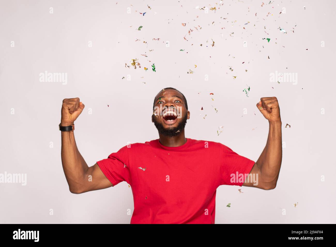 Football celebrating black and white celebration hi-res stock ...