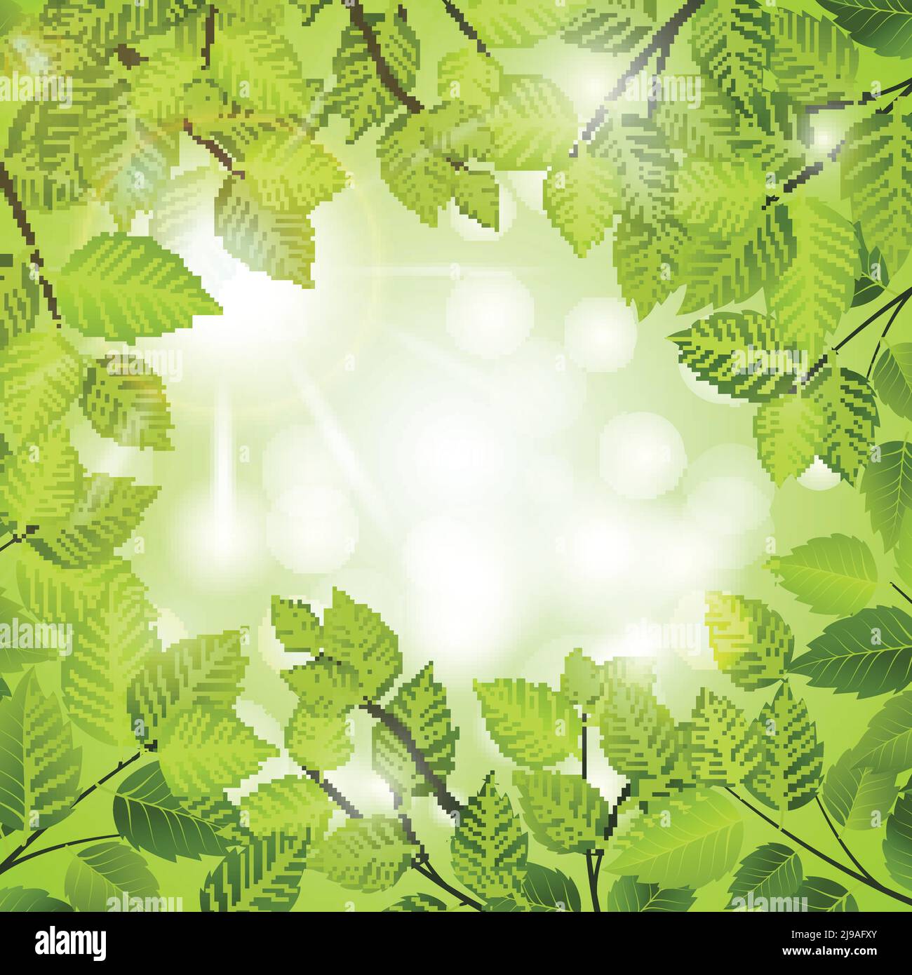 Garden leaves in sunlight Stock Vector Images - Alamy