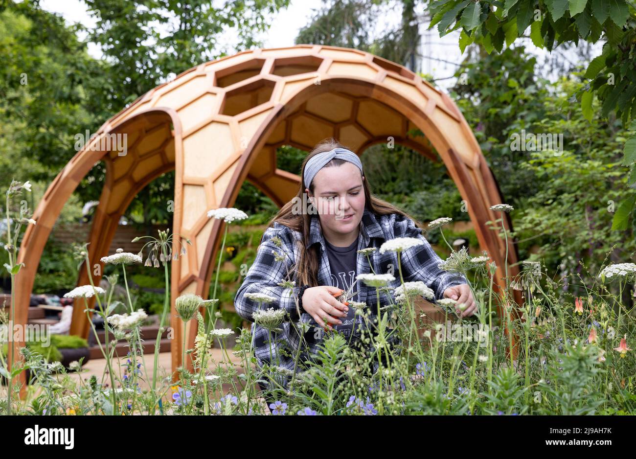 EDITORIAL USE ONLY Abby Goodman puts the finishing touches on the 'Meta ...