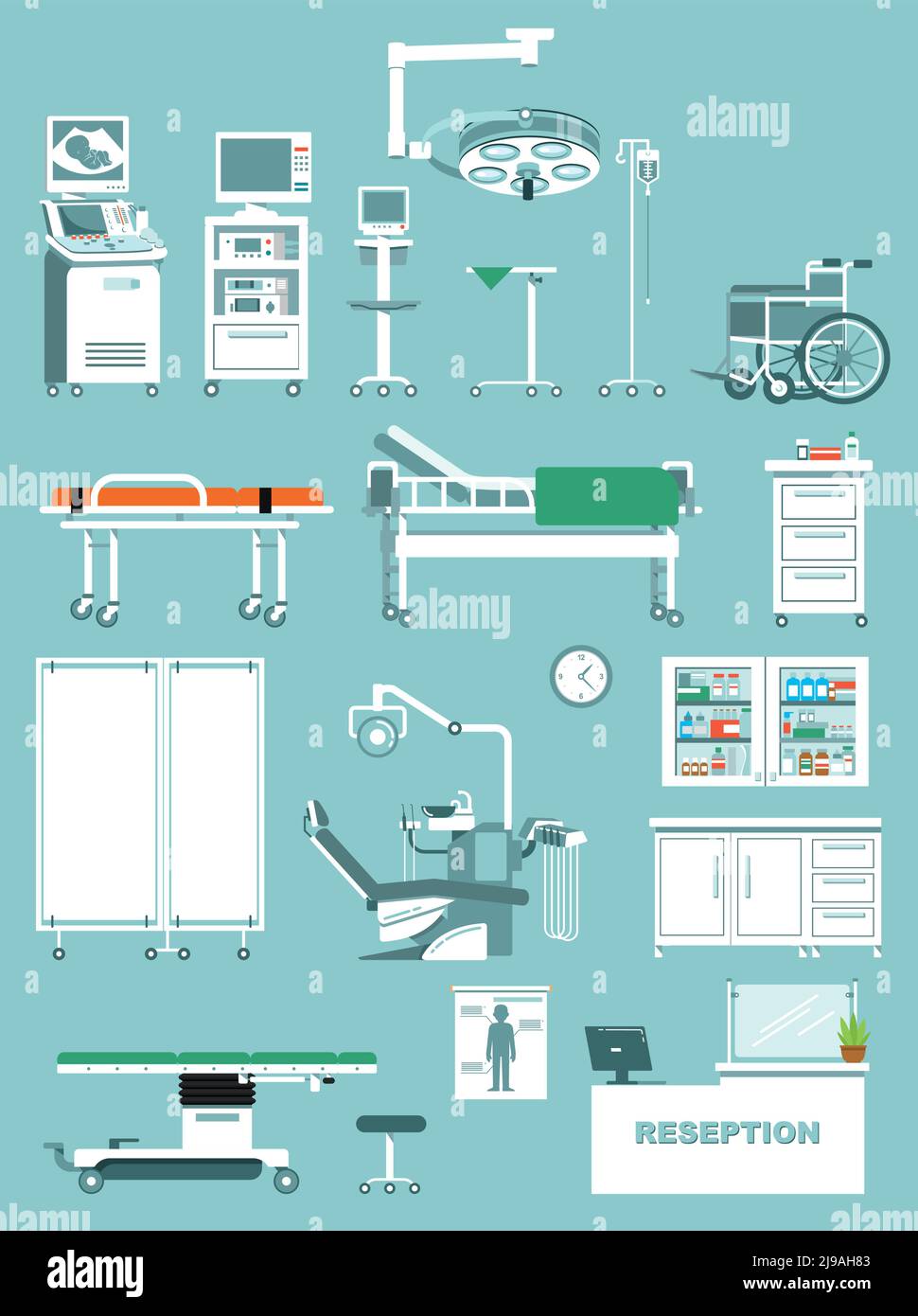 Modern furniture, equipment and tools for diagnostic, treatment and ...