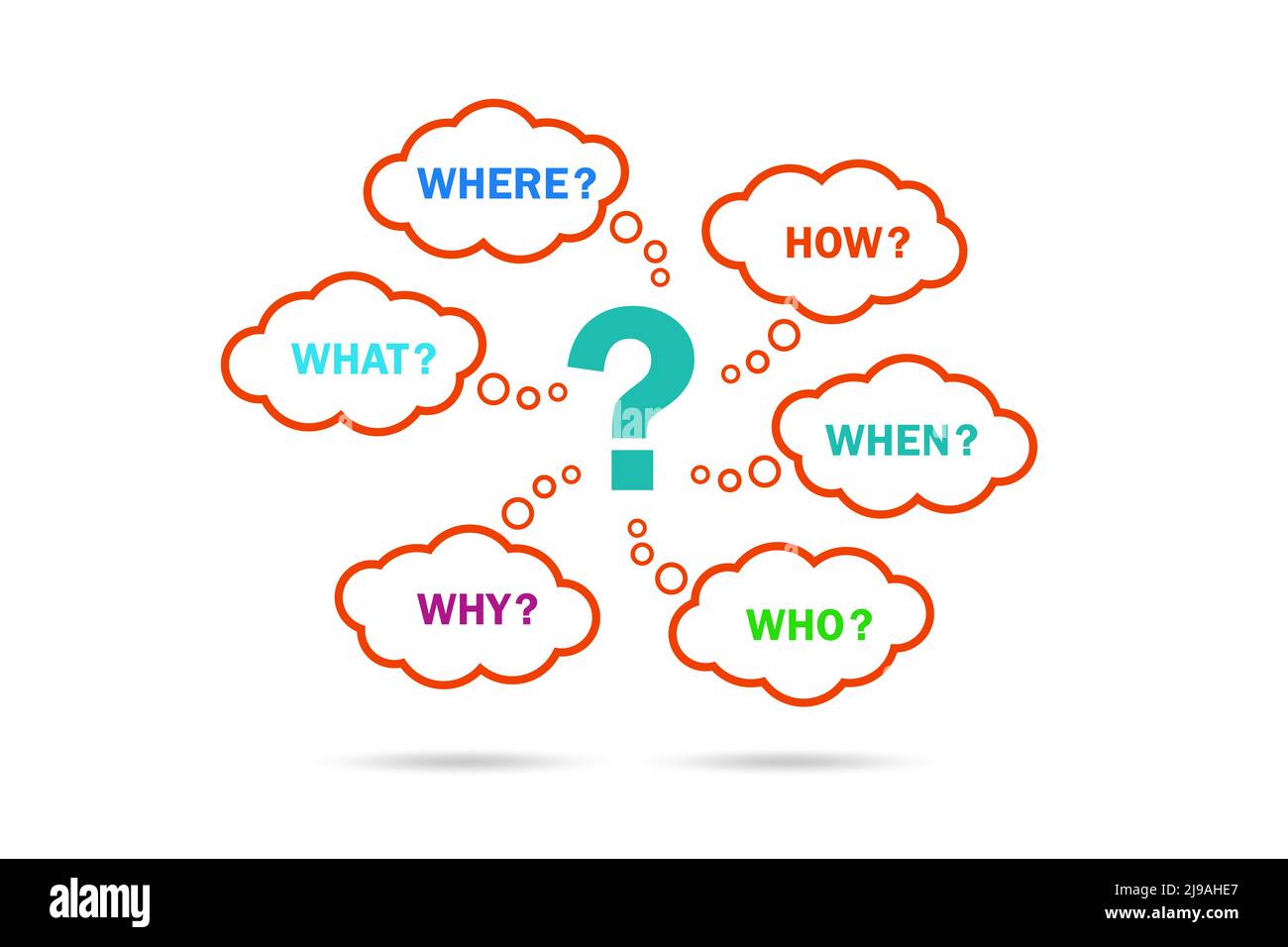 Concept of the many different questions asked Stock Photo - Alamy